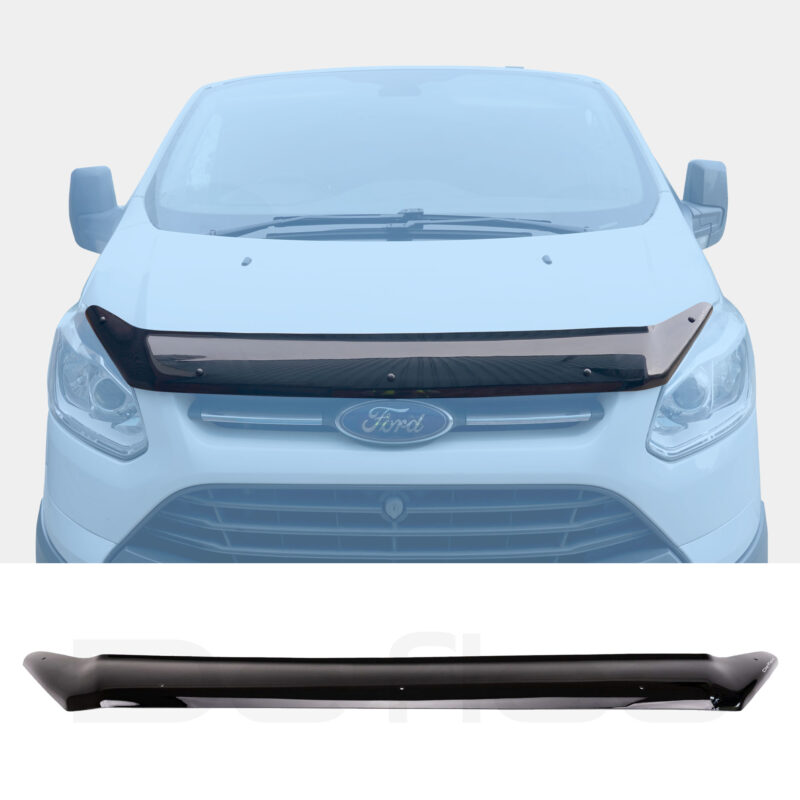 Ford Transit Custom 2012-2017 Deflec Bonnet Deflector – Gloss Black ...