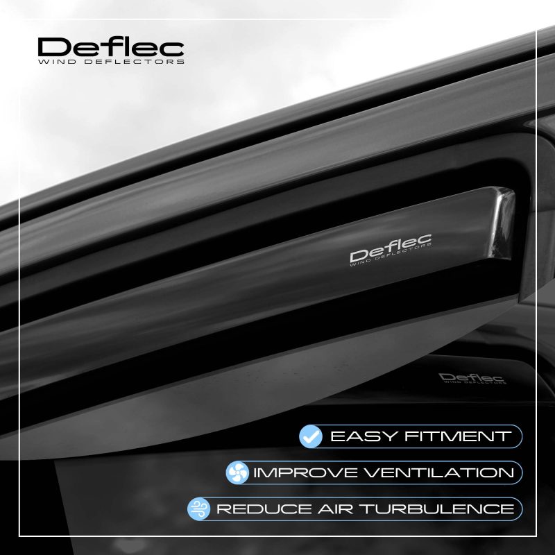 Ford Transit Custom (MK1) 2013-2023 Deflec Smoked Wind Deflectors (2pc ...