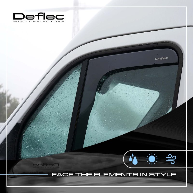 Ford Transit Custom (MK1) 2013-2023 Deflec Smoked Wind Deflectors (2pc ...